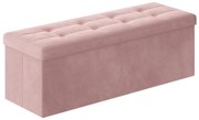 Taburet s úložným prostorem OTTOMAN 110x38 cm, růžový