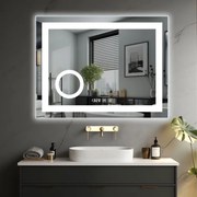 IREDA Koupelnové zrcadlo s LED osvětlením, 80 x 60 cm 92027