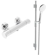 Sprchová baterie SAT Dark se sprchovým setem 150 mm chrom SATBSDA268CRSET1