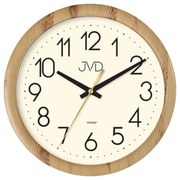 JVD Nástěnné tiché netikající hodiny JVD H608.2 v imitaci dřeva