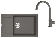 Franke - Kuchyňský set G277ŠK, fragranitový dřez MRG 611-78 BB a baterie FC 6018.084, šedý kámen 114.0700.799