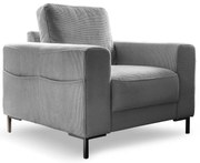 Šedé manšestrové křeslo Lofty Lilly – Miuform