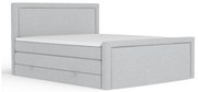 Světle šedá boxspring postel s úložným prostorem 140x200 cm Lavenda – Maison de Rêve
