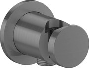 Axor One - Nástěnné kolínko s držákem, kartáčovaný černý chrom 48780340