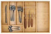 5Five® Organizér na příbory, bambusový příborník s prostorem na nože TIROIR, 58 x 38 cm