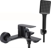 Rea Urban, vanová baterie s bodovou ruční sprchovou sadou, černá, REA-B9910