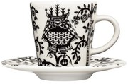 Šálek na espresso s podšálkem Taika Black 0,1 l Iittala