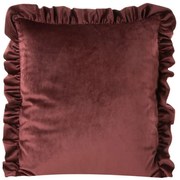 Dekorační povlak na polštář 45x45 Velvet red frill Eurofirany