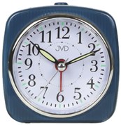 JVD Modrý tichý ručkový budík s plynulým chodem a podsvícením JVD SRP7503.3