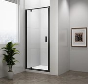 Polysan Polysan, EASY BLACK otočné sprchové dveře 880-1020mm, čiré sklo, EL1715B