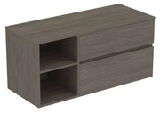 Ideal Standard Finesse - Umyvadlová skříňka, 120x51x56 cm, 2 zásuvky, Dark Elm E3438UR
