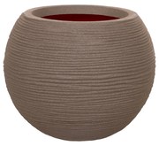 Capi Nature Rib NL Vase Ball Warm Taupe Ø 40 cm / V 32 cm