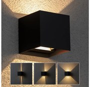 Brilagi - LED Venkovní nástěnné svítidlo CUBE LED/6W/230V černá IP54