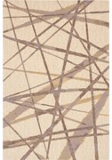 Béžový vlněný koberec 100x180 cm Sticks – Agnella