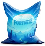 Sablio Sedací vak FORTNITE Modré údolí s měsícem - 150x100 cm