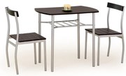 Jídelní set Lance 2+1, wenge / stříbrná