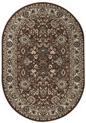 Sintelon, Kusový koberec Teheran Practica 59/DMD ovál, 160x230, hnědá, chodba / předsíň