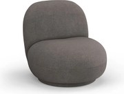 Šedé křeslo z textilie bouclé Chuck – Micadoni Home