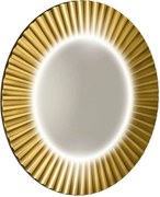 Sapho Pride - Zrcadlo Strip s LED osvětlením, průměr 75 cm, zlato PD750