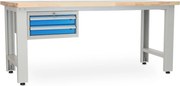 Dílenský stůl Solid OAK-20, 210 cm, závěsný box, dub