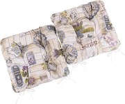Bellatex Sedák Ema prošívaný SET 2ks 40x40 cm Zahrada Fialová,Béžová