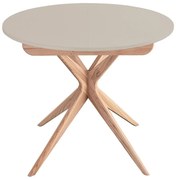 Kulatý rozkládací jídelní stůl s přídavnou deskou ø 90 cm Jubi – Ragaba