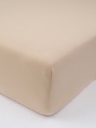 MK Lůžkoviny Jersey prostěradlo s elastanem 140 × 200 cm – béžové