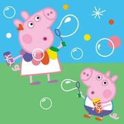 Carbotex Kouzelný ručník 30x30 cm Peppa Pig mýdlové bubliny modrý Magic