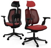 Ergonomická kancelářská židle Liftor Active, červená (textil + síťovina)