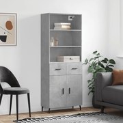 Skříň highboard betonově šedá 69,5x34x180 cm kompozitní dřevo 3200533