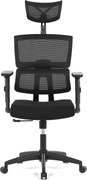 Ergonomická kancelářská židle MERANO - černá síťovina