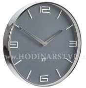 Designové nástěnné hodiny Future Time FT3010GY Flat grey 30cm
