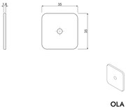 Háčky na ručníky Bernstein OLASada 2 ks - Nerezová ocel - 3,5 x 3,65 cm