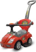 Dětské odrážedlo s vodící tyčí 3v1 Baby Mix Mega Car červené