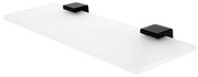 Nimco Kibo - Polička, délka 40 cm, matné sklo/černý mat Ki-14091B-40-90
