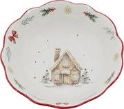 Vánoční keramická mísa Chalet de Noël – Ø 21*6,5 cm / 800ml