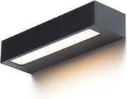 RED R14198 ASTER 25 nástěnná černá mléčný akryl 230V LED 2x6W IP65 3000K - RED - DESIGN RENDL