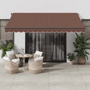 Ručně zatahovací markýza hnědá 400 x 350 cm 3215403
