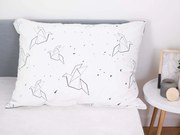 MK Lůžkoviny Bavlněný povlak na polštář Renforcé 70 x 90 cm - Birds origami