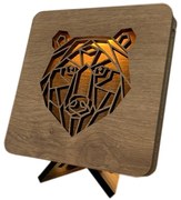 Li-Go "Hlava medvěda" lampa 19x19cm provedení povrchu: jedle