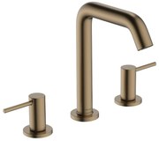 Hansgrohe Tecturis S - Umyvadlová baterie s výpustí Push-Open, 3-otvorová instalace, EcoSmart, kartáčovaný bronz 73330140