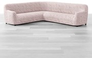 Bielastické potahy BRILLANTE béžové rohová sedačka (š. 350 - 530 cm)