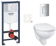 Závěsný wc set do lehkých stěn / předstěnová montáž Grohe Bau Ceramic SIKOGRSBAUSCP00