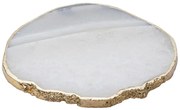 CRYSTAL Podtácek z drahých kamenů 10 cm - bílá