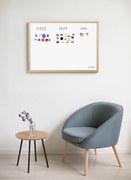 Toptabule.sk Bílá tabule na magnetky v dřevěném přírodním rámu 120x90 cm