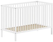 Bílá postýlka z borovicového dřeva 60x120 cm DINO – Vipack