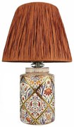 Stolní lampa v terakotové barvě se stínidlem z papírového výpletu (výška 40 cm) Alev – Opviq lights