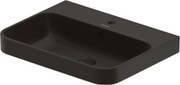 Duravit Happy D.2 - Umyvadlo na desku, 60x46 cm, s přepadem, otvor pro baterii, s výpustí, antracit 2360601300