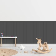 PIPPER. Textilní samolepící tapeta - Obdélník - Šedá barva Barva: Tmavá, Velikost: 100cm