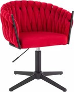 LuxuryForm DESIGN Židle NORDEN VELUR na černém kříži - červená